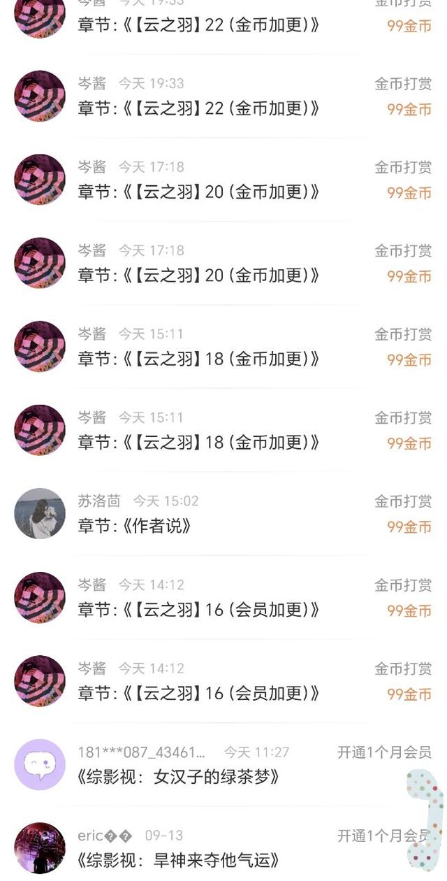 【云之羽】23（金币打赏加更） 甜豆包的砂糖橘最新章节 免费小说 全文免费阅读 甜豆包的砂糖橘作品 话本小说网